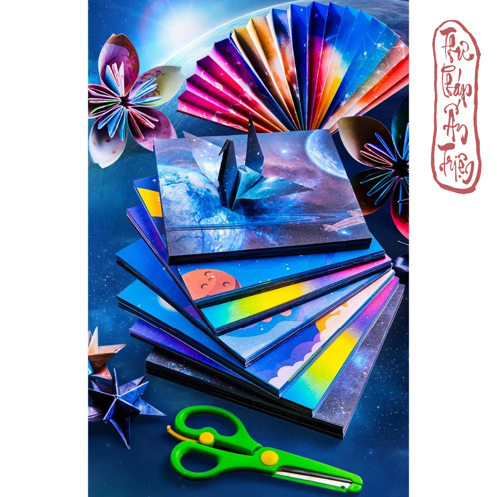 50 Tờ Giấy Gấp Origami Vuông Nhiều Mẫu DIY – Giấy Gấp Ngôi Sao Hạc Thủ ...