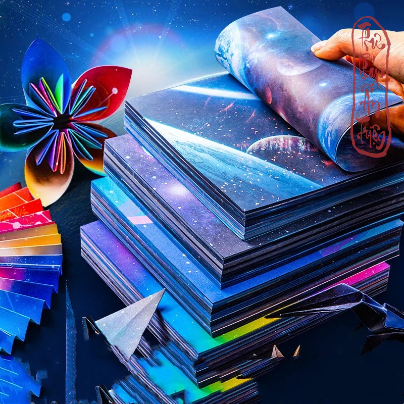 50 Tờ Giấy Gấp Origami Vuông Nhiều Mẫu DIY – Giấy Gấp Ngôi Sao Hạc Thủ ...